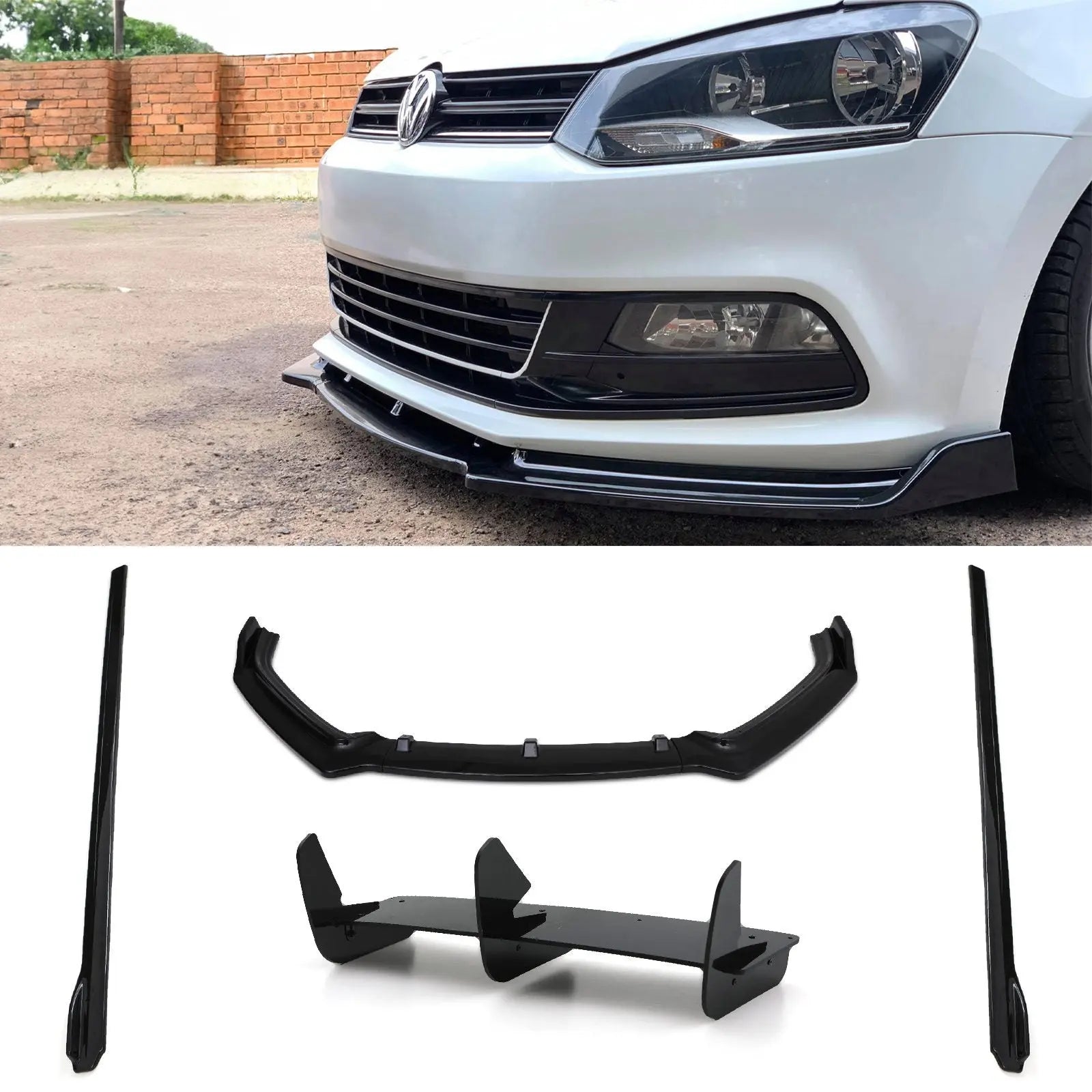WRC Style Aero Body Kit Gloss Black - VW Polo MK5 6C GTI 14-18 - OMI