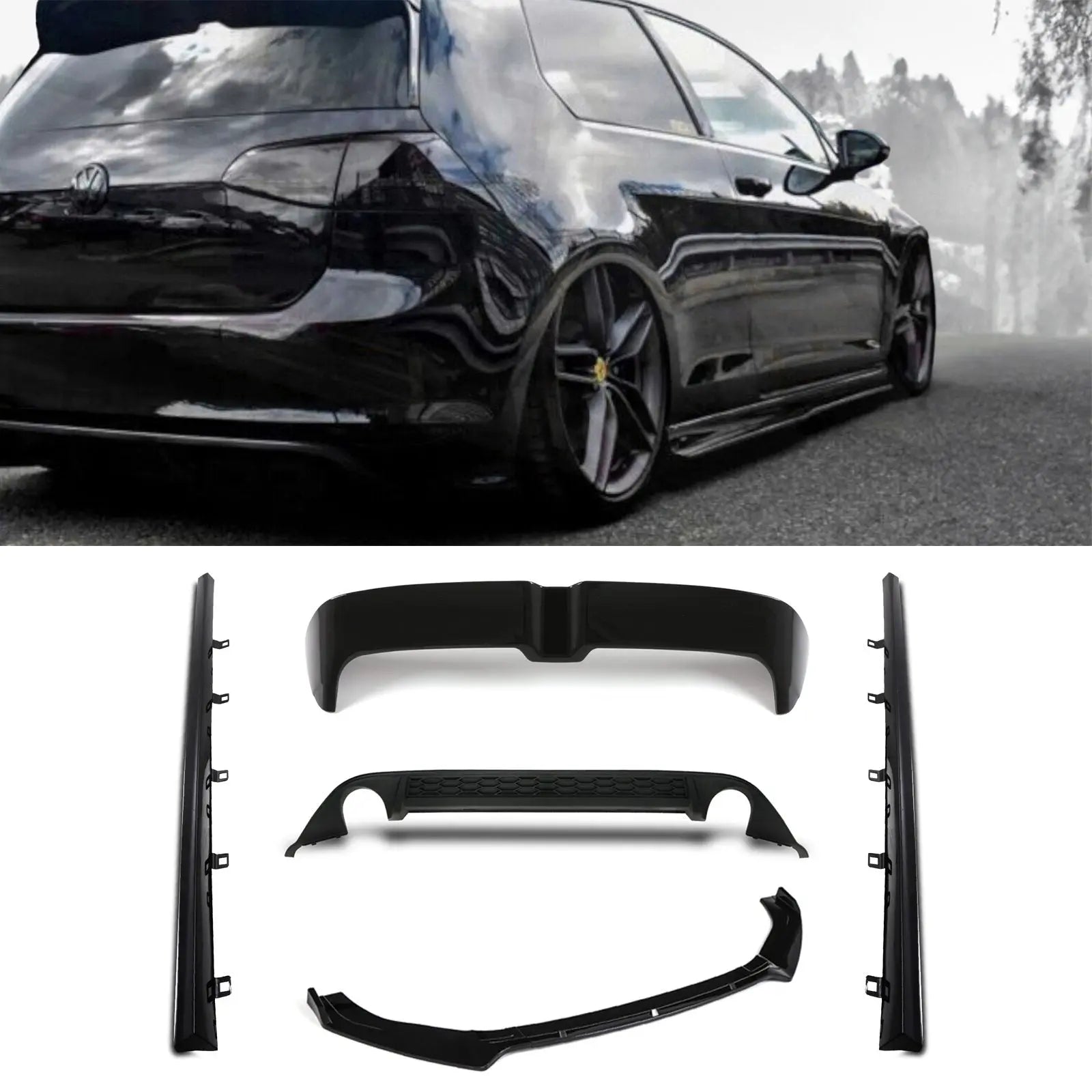 Oettinger Style Aero Body Kit Gloss Black - VW Golf MK7 GTI 12-16